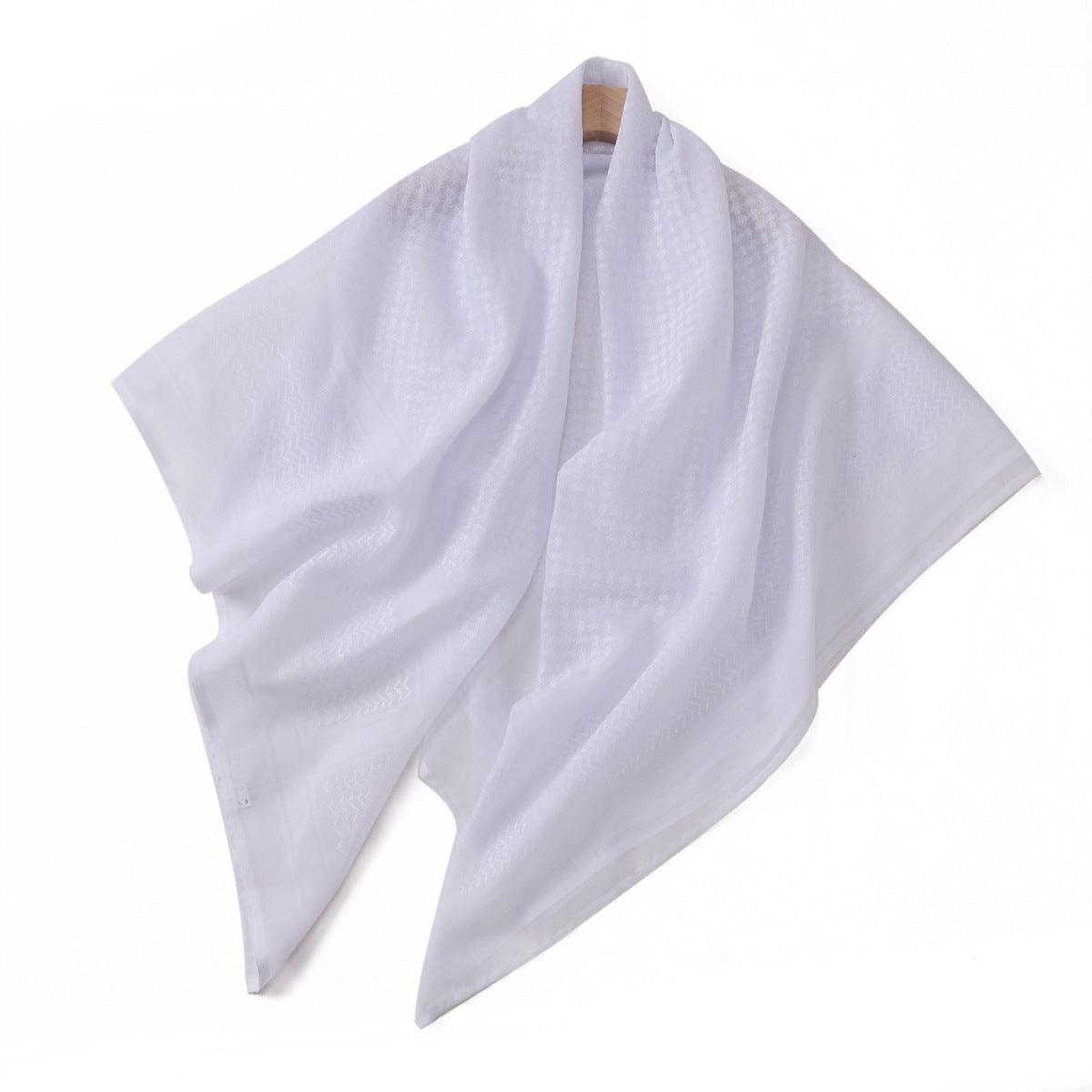 The white Keffiyeh, also known as the ghutra, is a traditional headdre ...