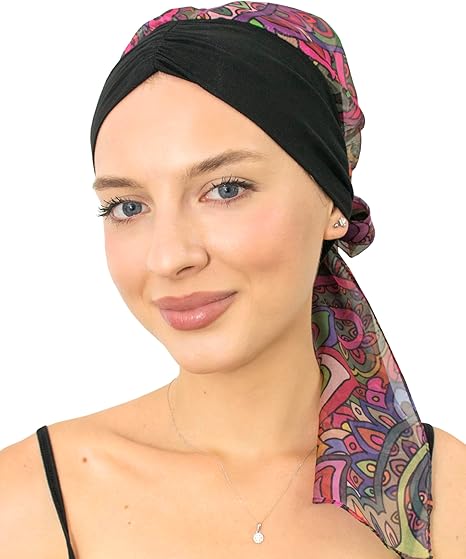 Chemo Patients Cancer Headwear Turban - Boho Multicolor Comfortable Co ...